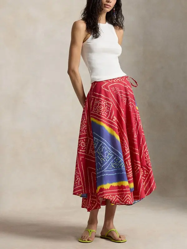 Polo Ralph Lauren Printed Wrap Skirt