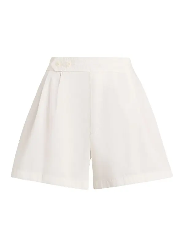 Polo Ralph Lauren Cotton Pleated Shorts - White