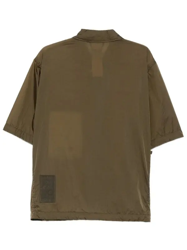 TEN C Zip-up Shirt - Green