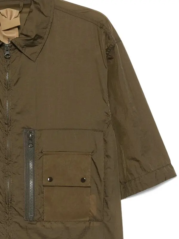 TEN C Zip-up Shirt - Green
