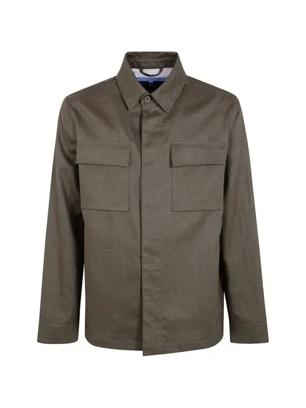 PEOPLE OF SHIBUYA Linen Overshirt - Green