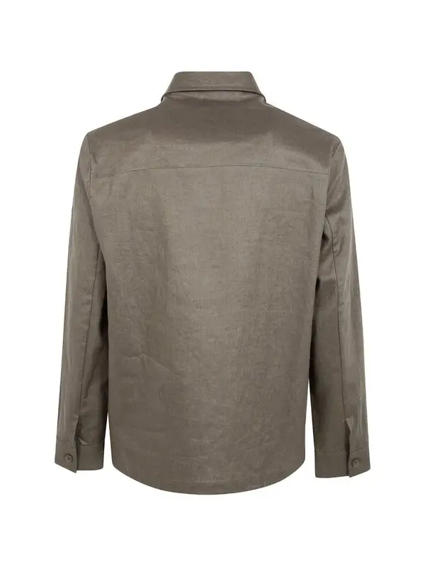 PEOPLE OF SHIBUYA Linen Overshirt - Green