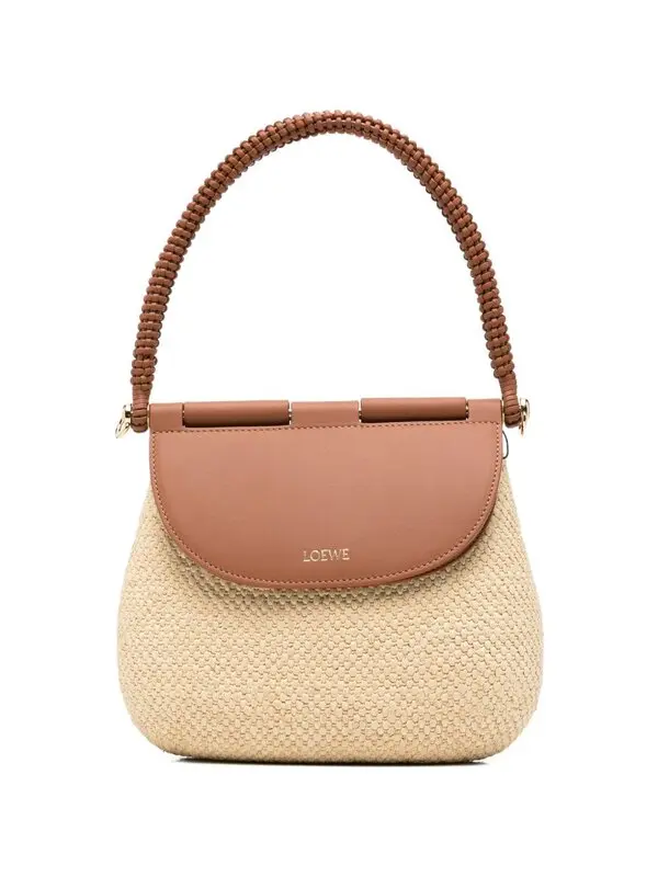 Loewe Pescador Medium Raffia Handbag - Beige