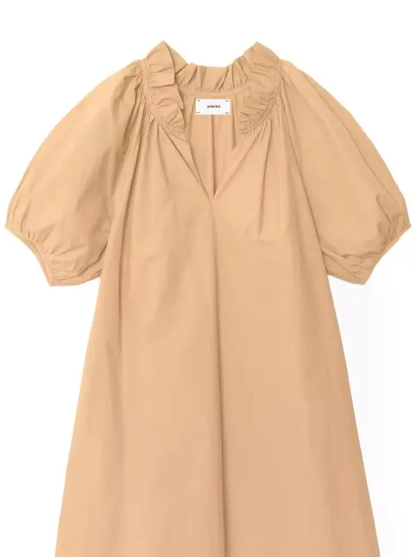 Xirena Ruffled Puff-sleeve Dress - Neutrals