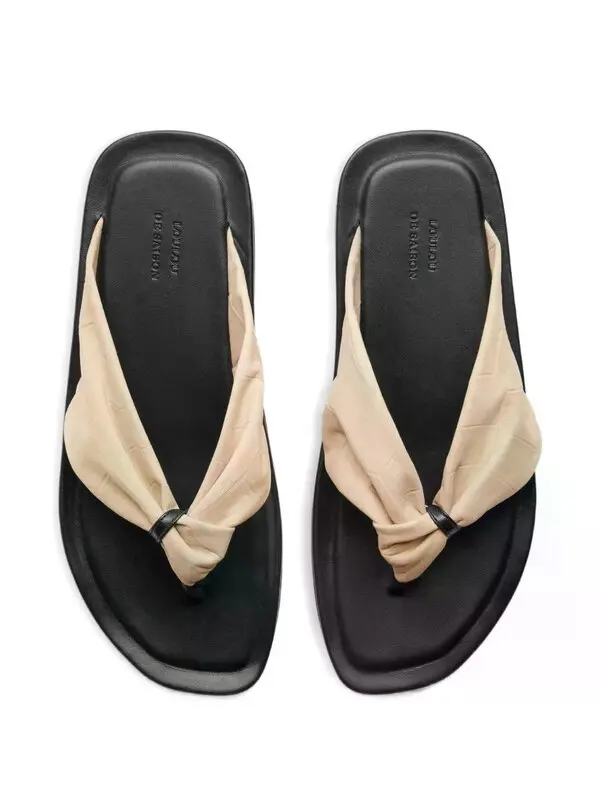 Loulou De Saison Leather Sandals With Knot Detail
