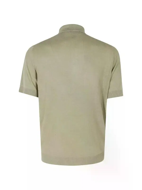 FILIPPO DE LAURENTIIS Short-sleeve Knitted Polo Shirt - Green