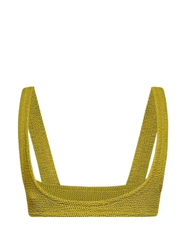 MC2 SAINT BARTH Naima Crinkle-effect Bikini Top
