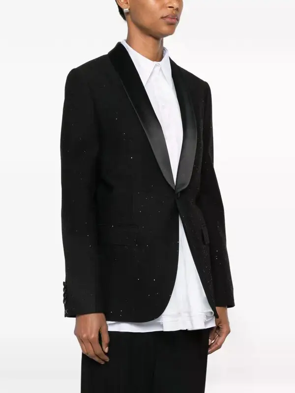 Santoni Sequin-embellished Shawl-lapel Blazer