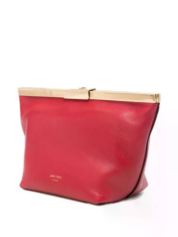 JIMMY CHOO Ganache Leather Clutch Bag