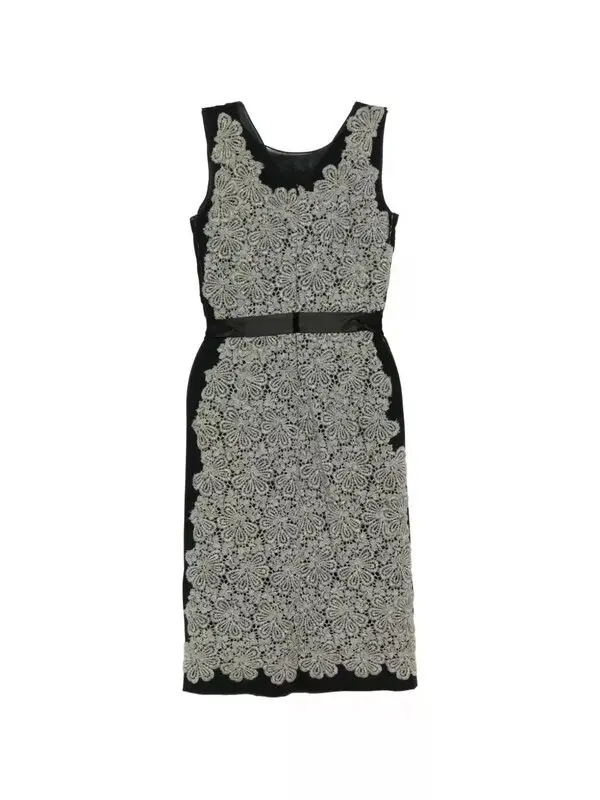 Dolce & Gabbana Floral Lace Midi Dress