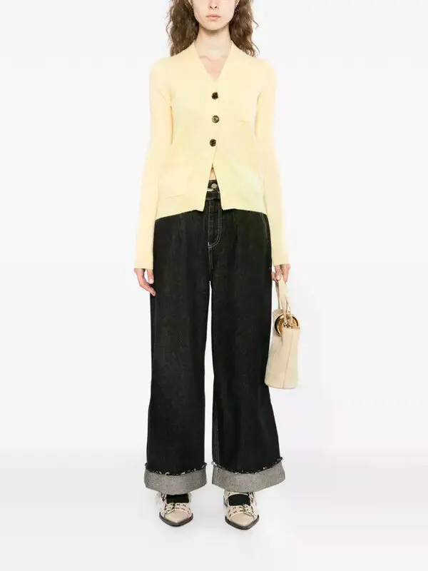 Chloé Light V-neck Patch Pocket Cardigan