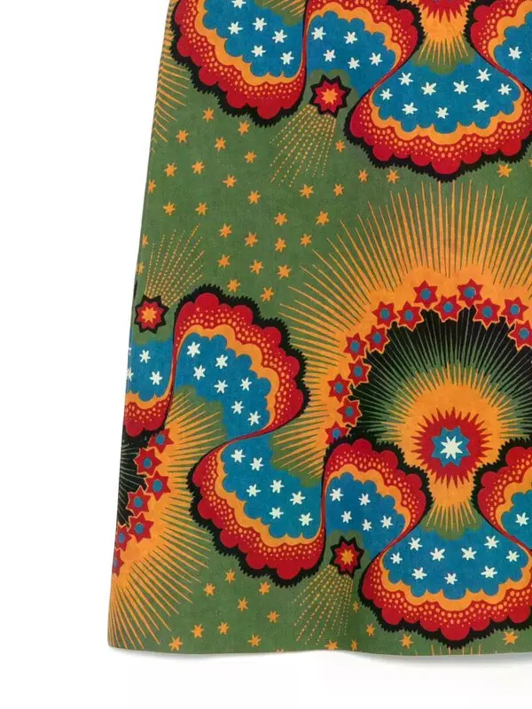 Valentino Garavani Star Print Midi Skirt - Green