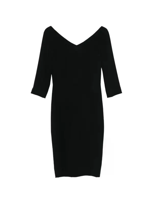 Dolce & Gabbana V-neck Long Sleeve Midi Dress