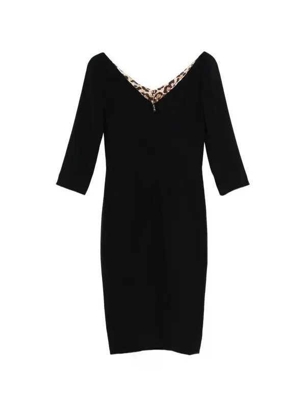 Dolce & Gabbana V-neck Long Sleeve Midi Dress