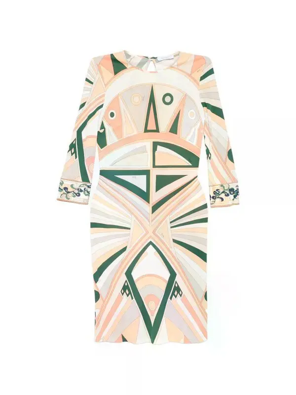 Emilio Pucci Geometric Print Midi Dress