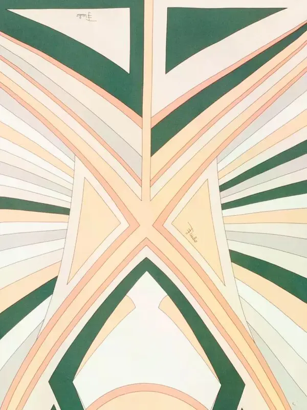 Emilio Pucci Geometric Print Midi Dress