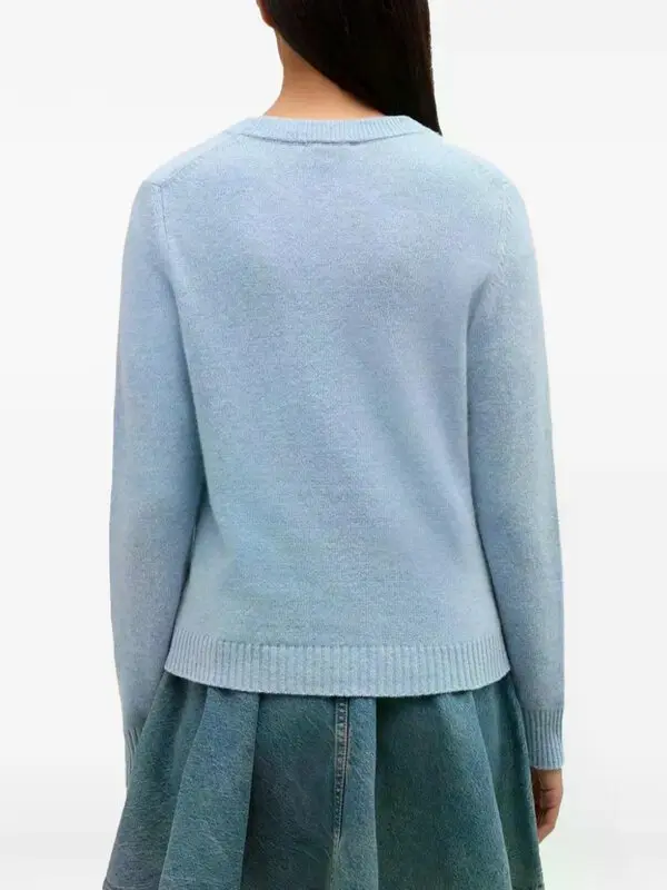 GANNI Graphic Print Wool Blend Sweater