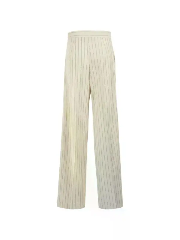 Max Mara Pinstripe Pleated Trousers