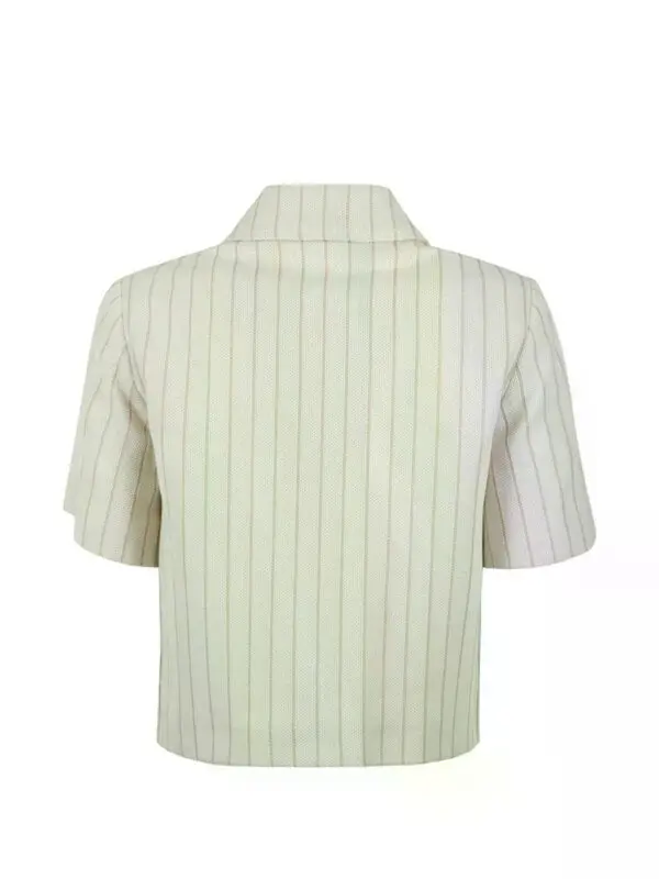 Max Mara Cropped Pinstriped Jacket