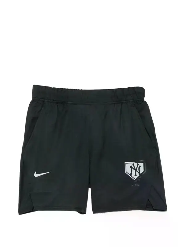 Nike X Mlb New York Yankees Logo Detail Shorts - Black