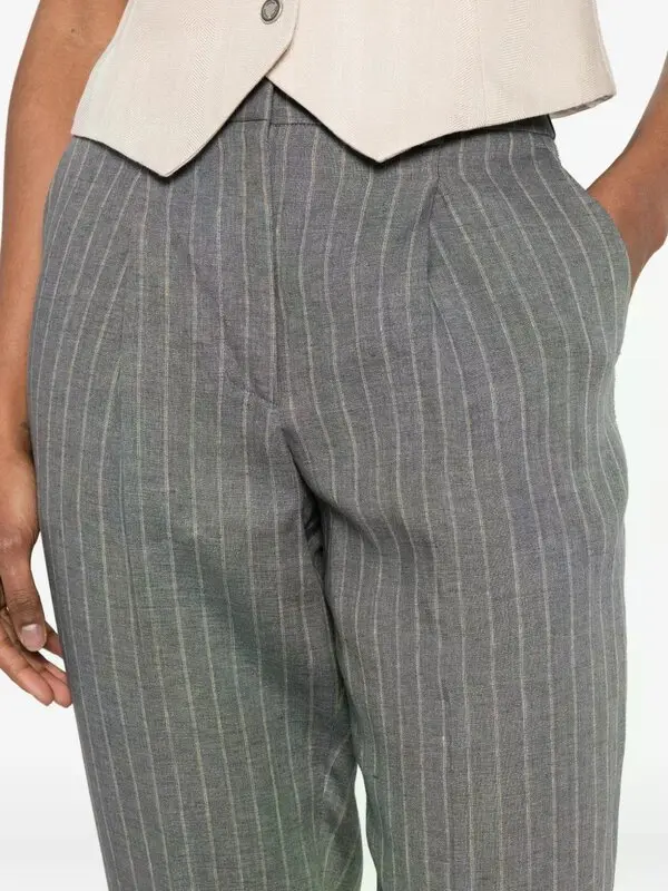 Peserico Pinstripe Pleated Trousers