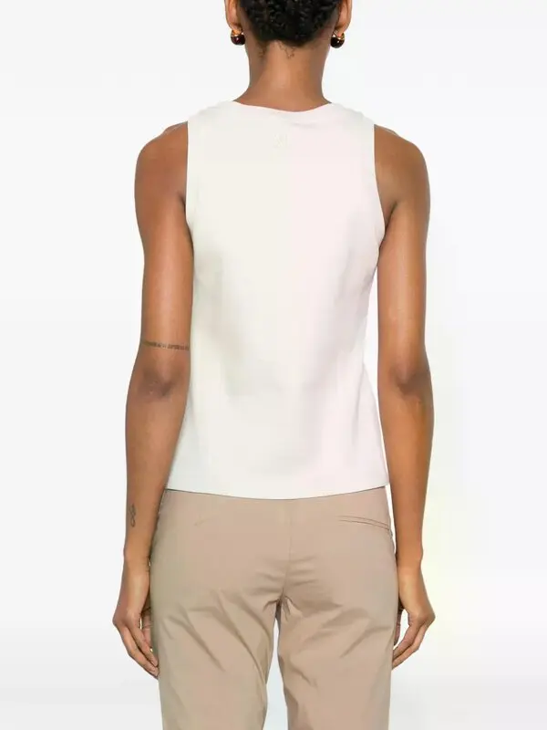 Max Mara Sleeveless Embroidered Logo Top