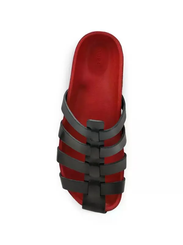 JUDE Dusty Caged Leather Slides