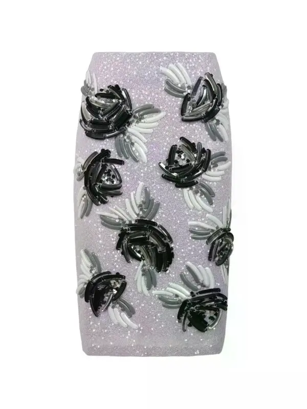 DES_PHEMMES Bead-embellished Sequin Midi Skirt