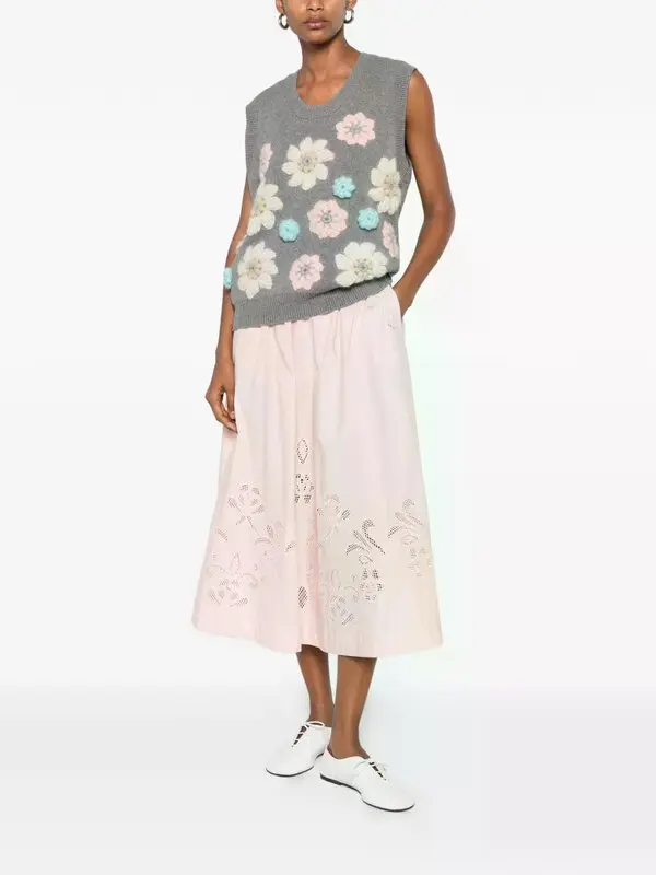 FORTE_FORTE Broderie Anglaise Cotton Midi Skirt