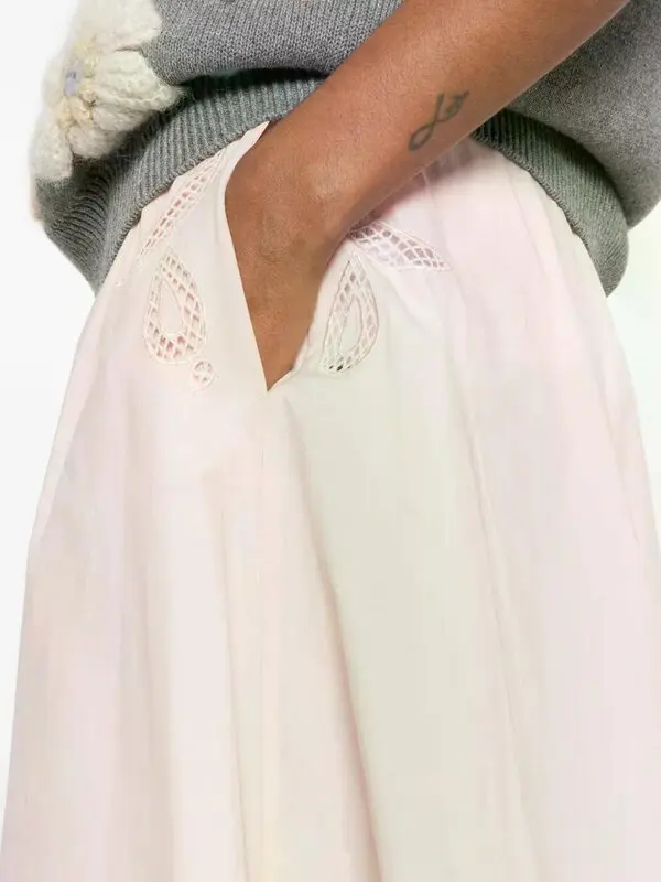 FORTE_FORTE Broderie Anglaise Cotton Midi Skirt