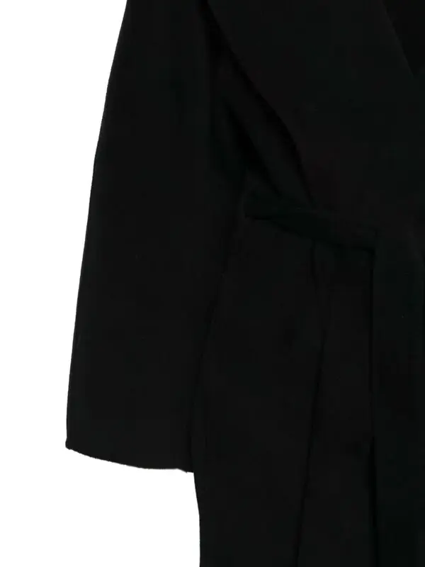 Alberta Ferretti Belted Hooded Coat