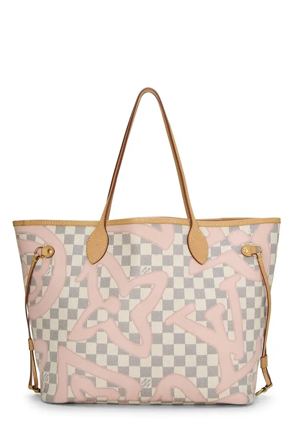 LOUIS VUITTON Summer Spirit Damier Azur Tahitienne Neverfull Tote - Pink