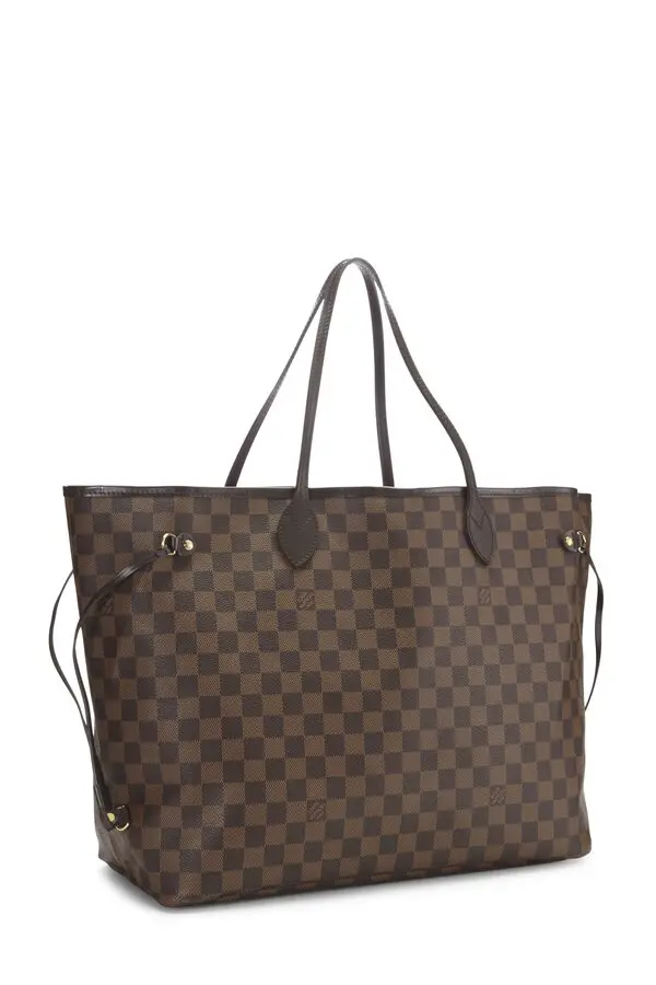 LOUIS VUITTON Damier Ebene Neverfull Tote