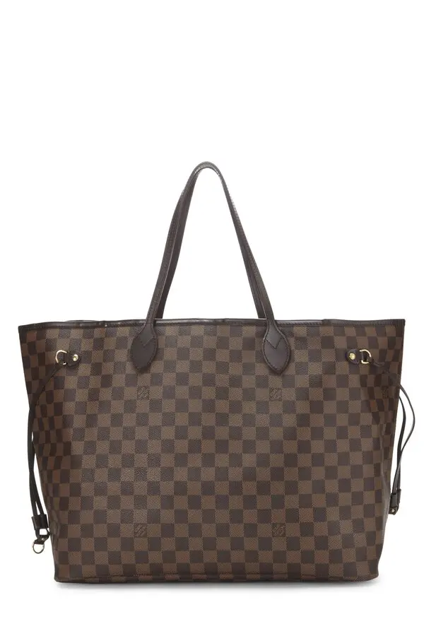 LOUIS VUITTON Damier Ebene Neverfull Tote