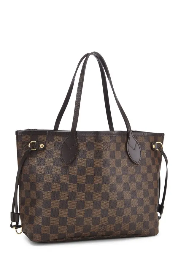 LOUIS VUITTON Damier Ebene Neverfull Tote