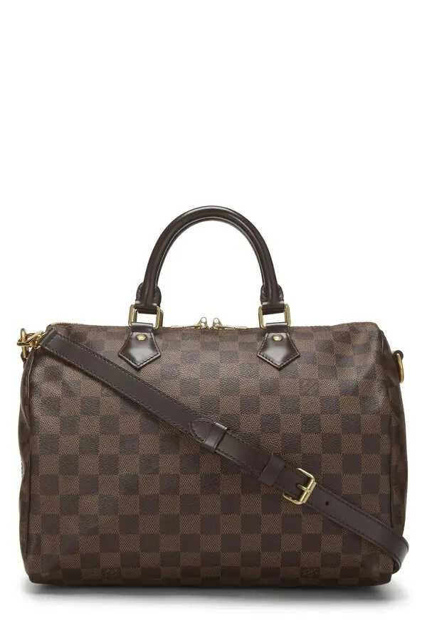 LOUIS VUITTON Damier Ebene Speedy Bandouliere Bag 30