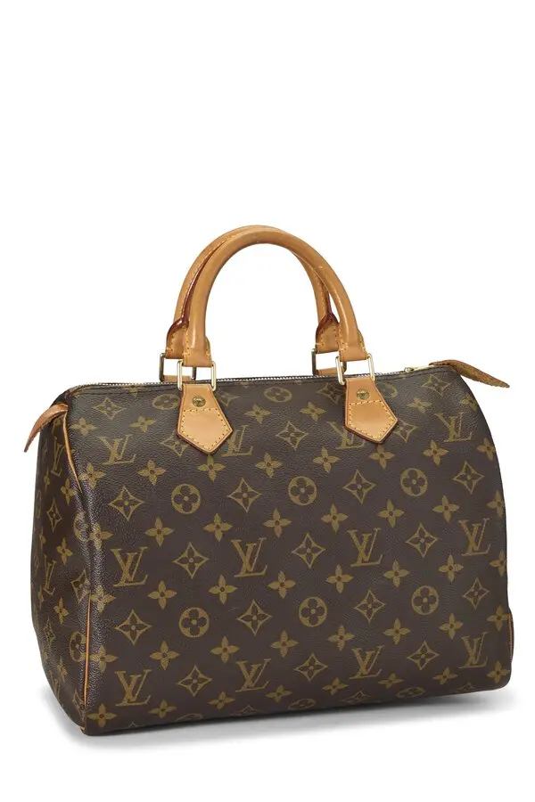 LOUIS VUITTON Monogram Speedy Top Handle Bag 30 - Brown