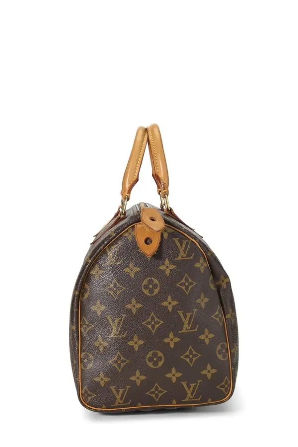 LOUIS VUITTON Monogram Speedy Top Handle Bag 30 - Brown