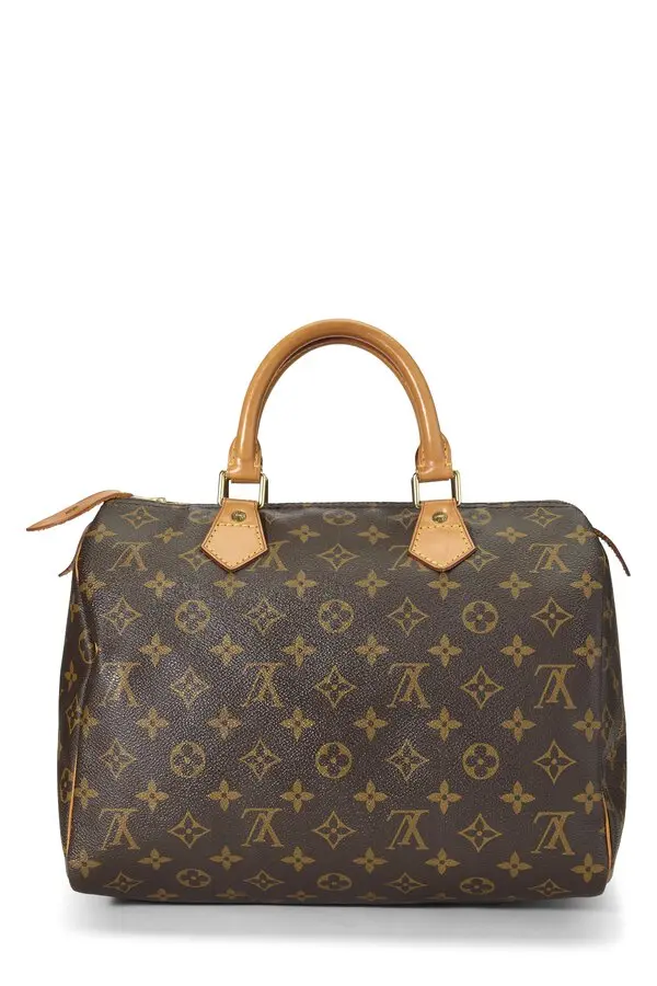 LOUIS VUITTON Monogram Speedy Top Handle Bag 30 - Brown