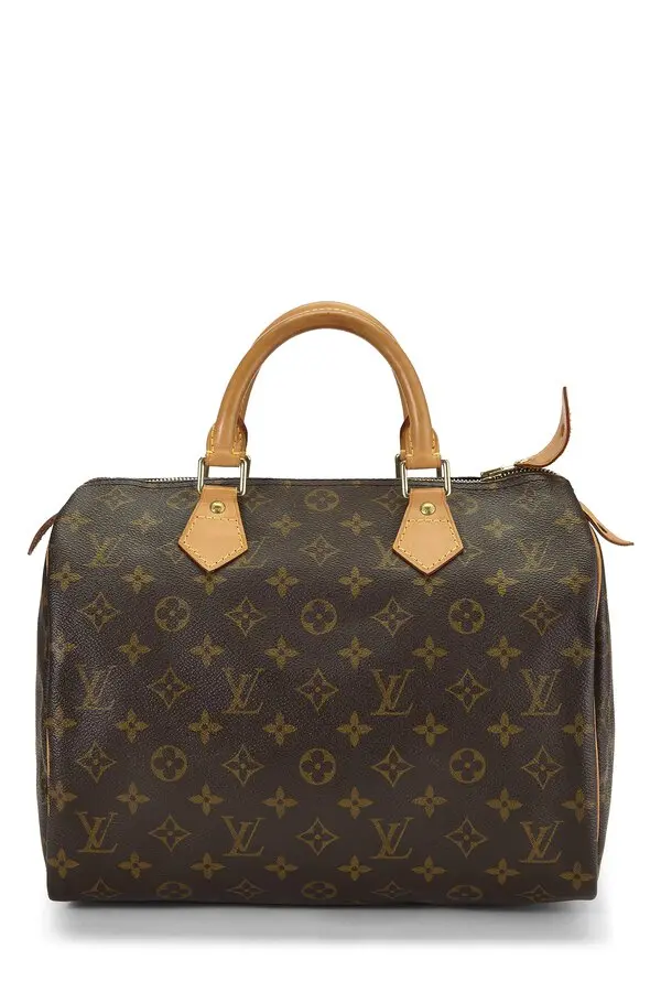 LOUIS VUITTON Monogram Speedy Top Handle Bag 30 - Brown