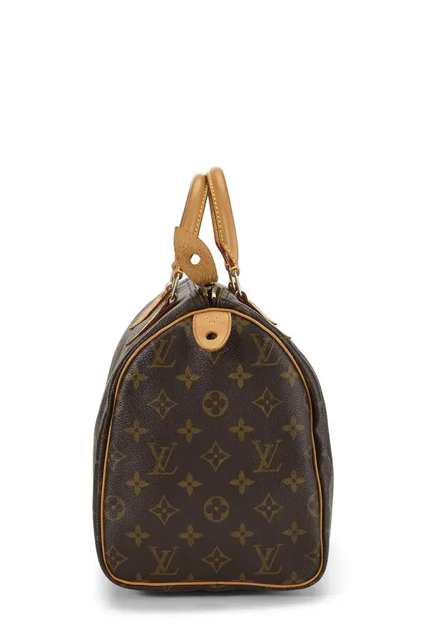 LOUIS VUITTON Monogram Speedy Top Handle Bag 30 - Brown