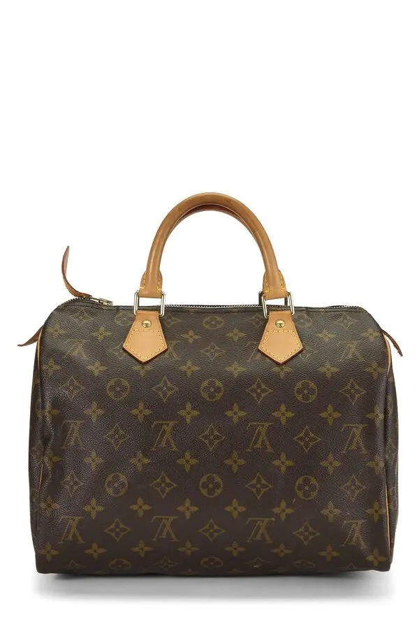 LOUIS VUITTON Monogram Speedy Top Handle Bag 30 - Brown