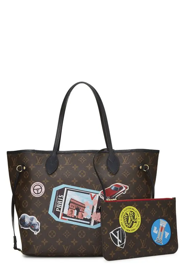 LOUIS VUITTON Monogram World Tour Neverfull Tote - Brown