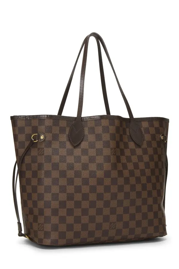 LOUIS VUITTON Damier Ebene Neverfull Tote - Brown