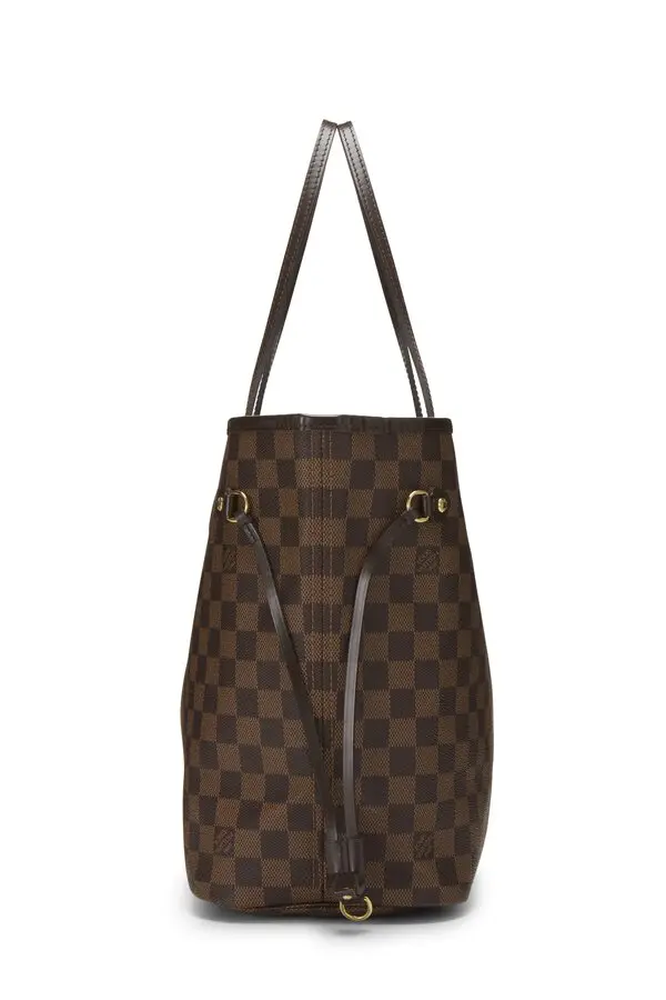 LOUIS VUITTON Damier Ebene Neverfull Tote - Brown