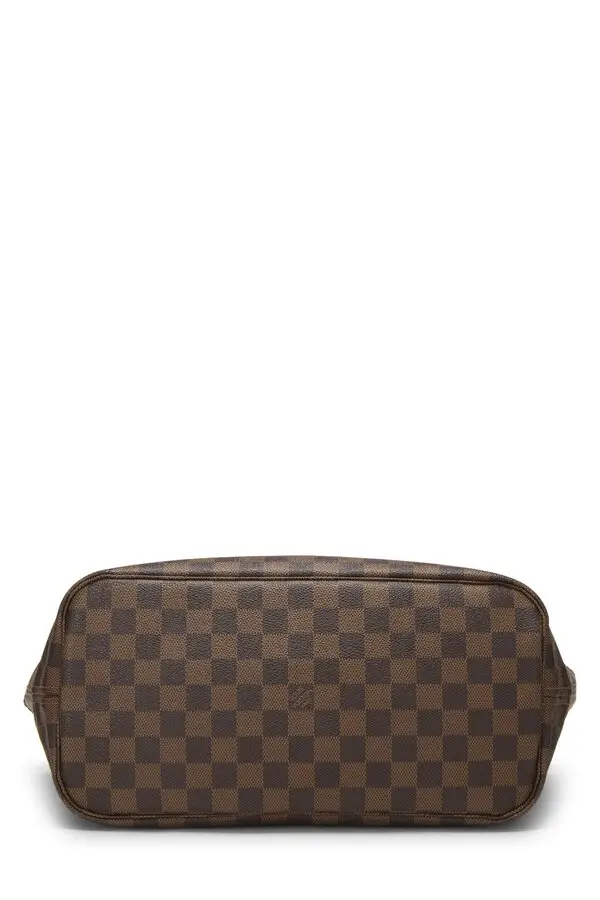 LOUIS VUITTON Damier Ebene Neverfull Tote - Brown