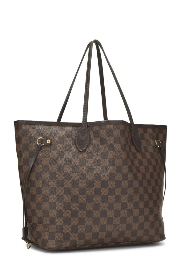 LOUIS VUITTON Damier Ebene Neverfull Tote - Brown