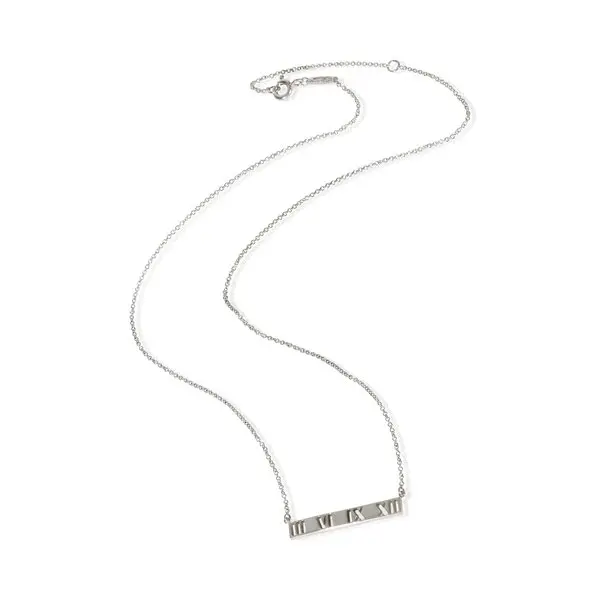 Tiffany & Co. Sterling Silver Atlas Bar Pendant Necklace