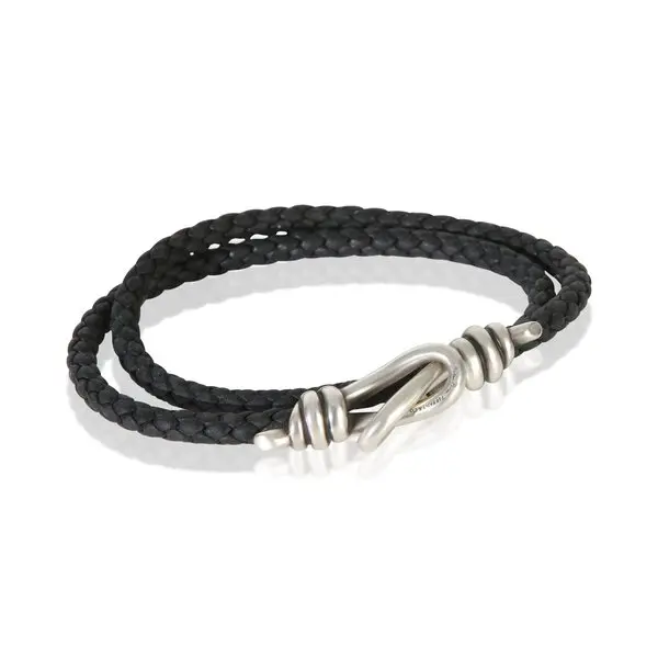 Tiffany & Co. Sterling Silver Paloma Picasso Knot Leather Bracelet - Sterling_silver