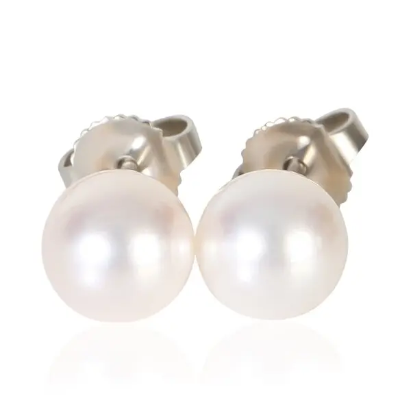 Tiffany & Co. 18k White Gold Pearl Stud Earrings - White_gold